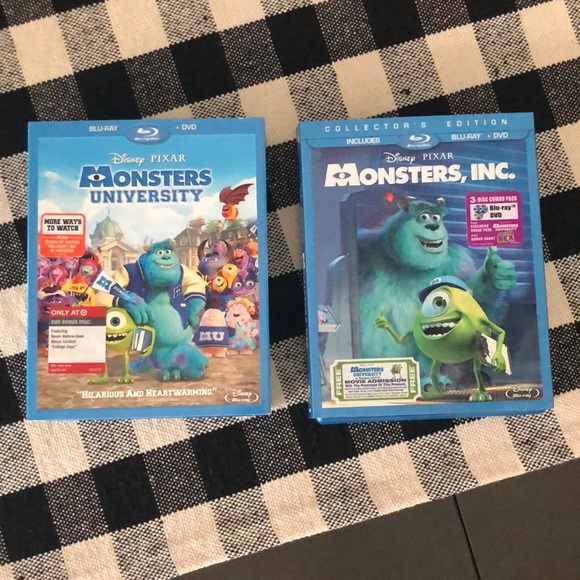 Disney | Media | Disney Pixar Monsters Inc Monsters University 3 Disk ...
